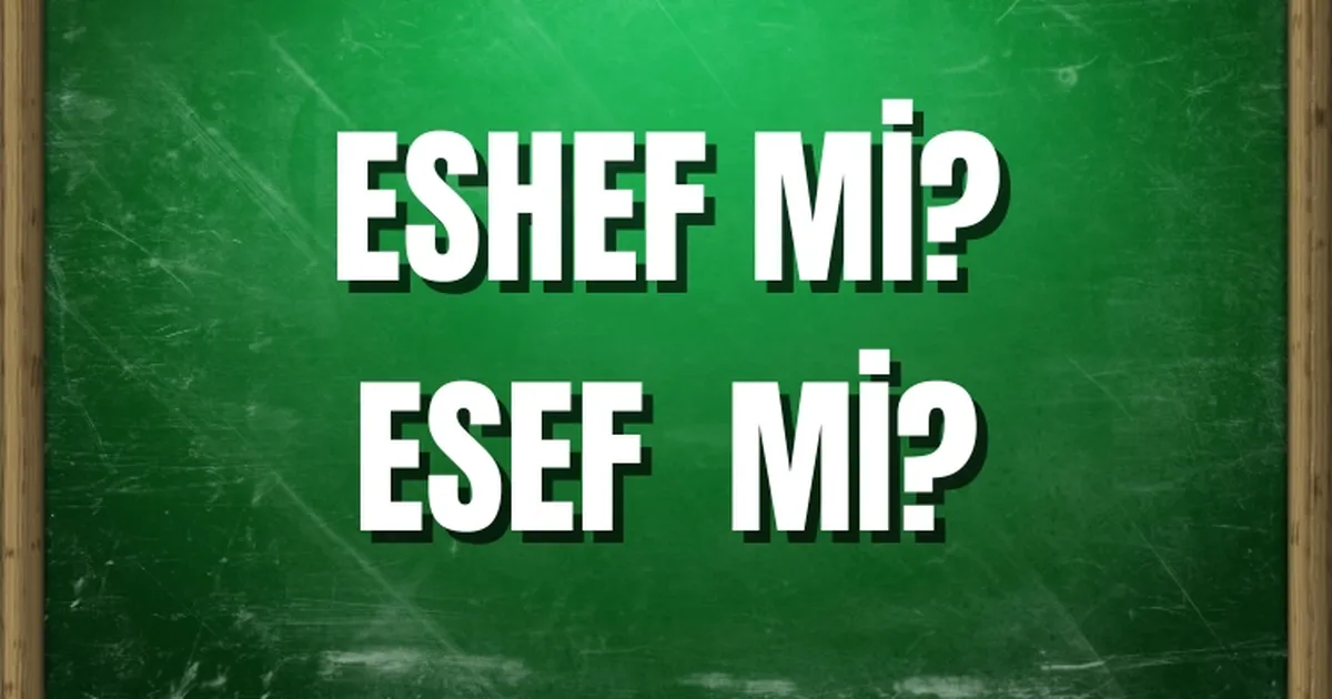 Esef mi? Eshef mi? Nasıl Yazılır? - Yalova Haberleri