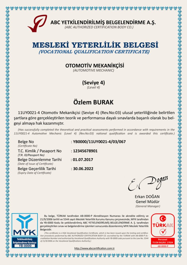 Mesleki yeterlilik belgesi nedir, nasıl alınır, ne kadar? - Yalova Haberleri